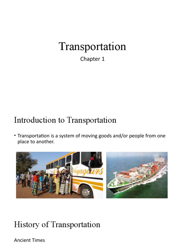 Chapter 1 Transportation | PDF | Transport | Takeoff