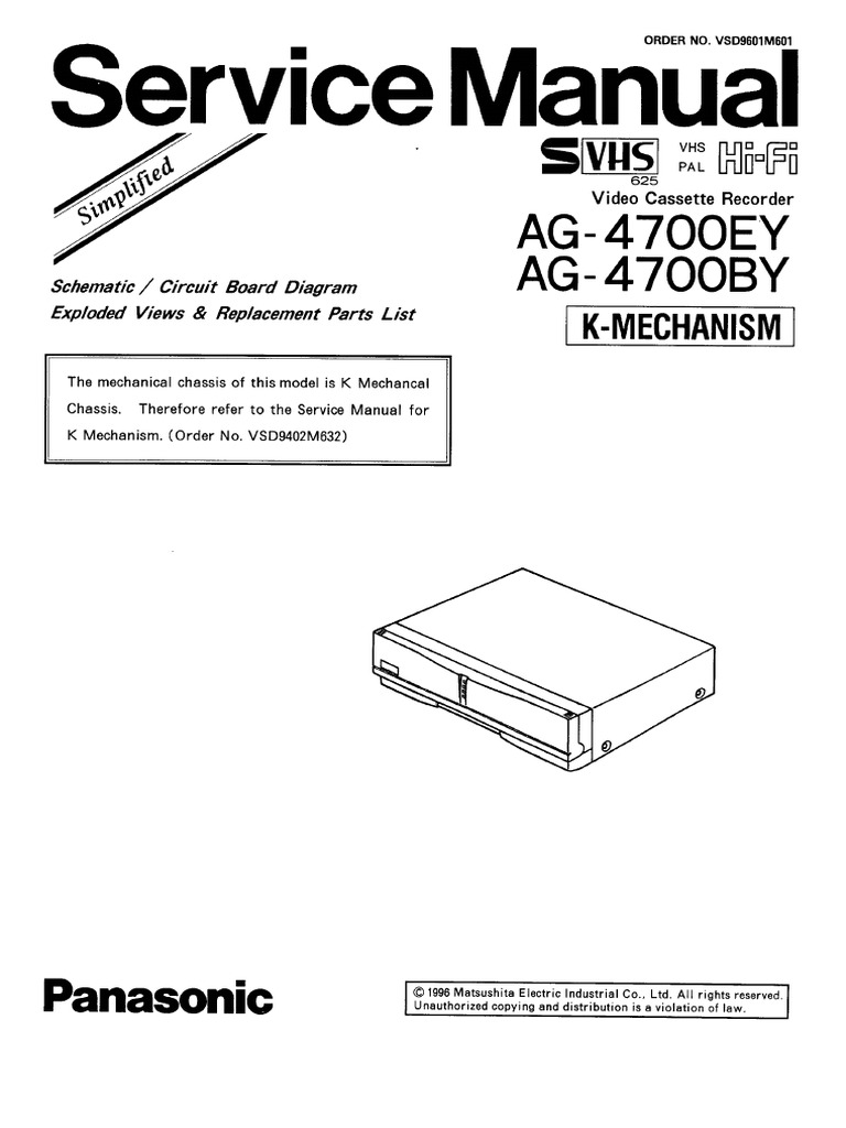 Panasonic AG-4700EY | PDF