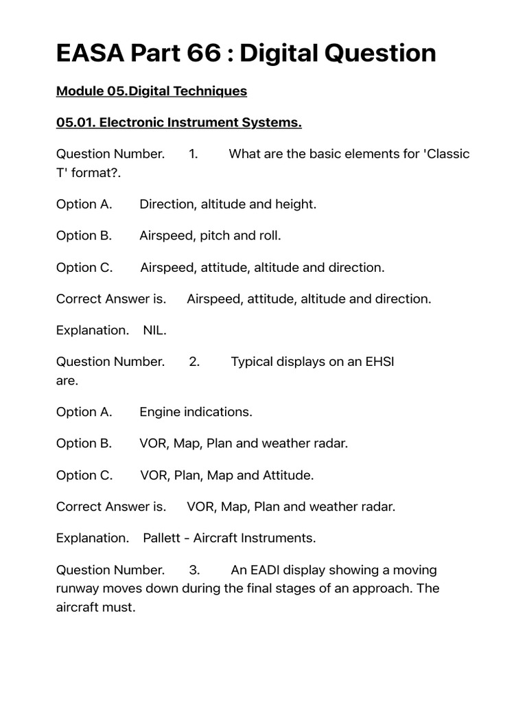 EASA AML Module 5 Digital Techniques | PDF | Analog To Digital ...