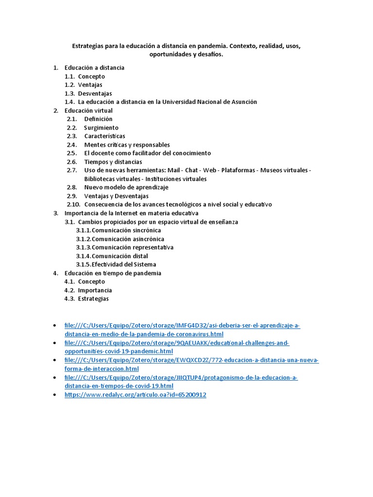 Estrategias para La Educación A Distancia en Pandemia | PDF