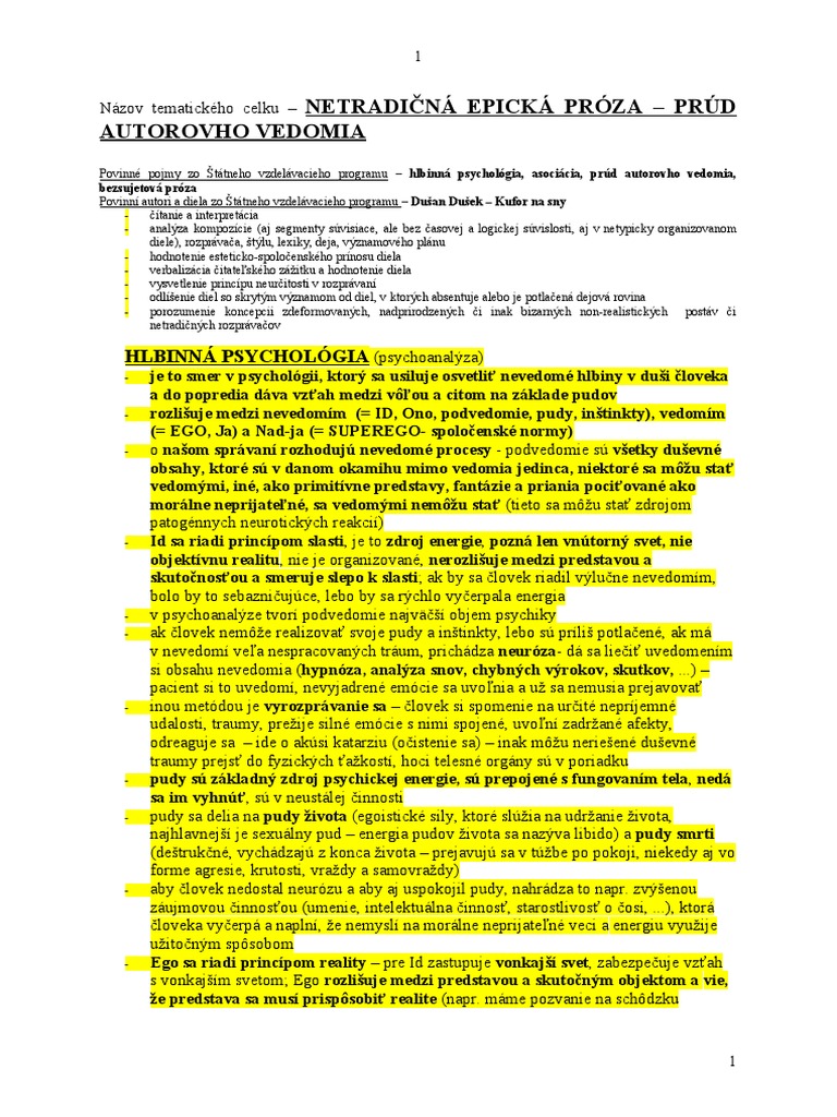 Prúd Autorovho Vedomia | PDF