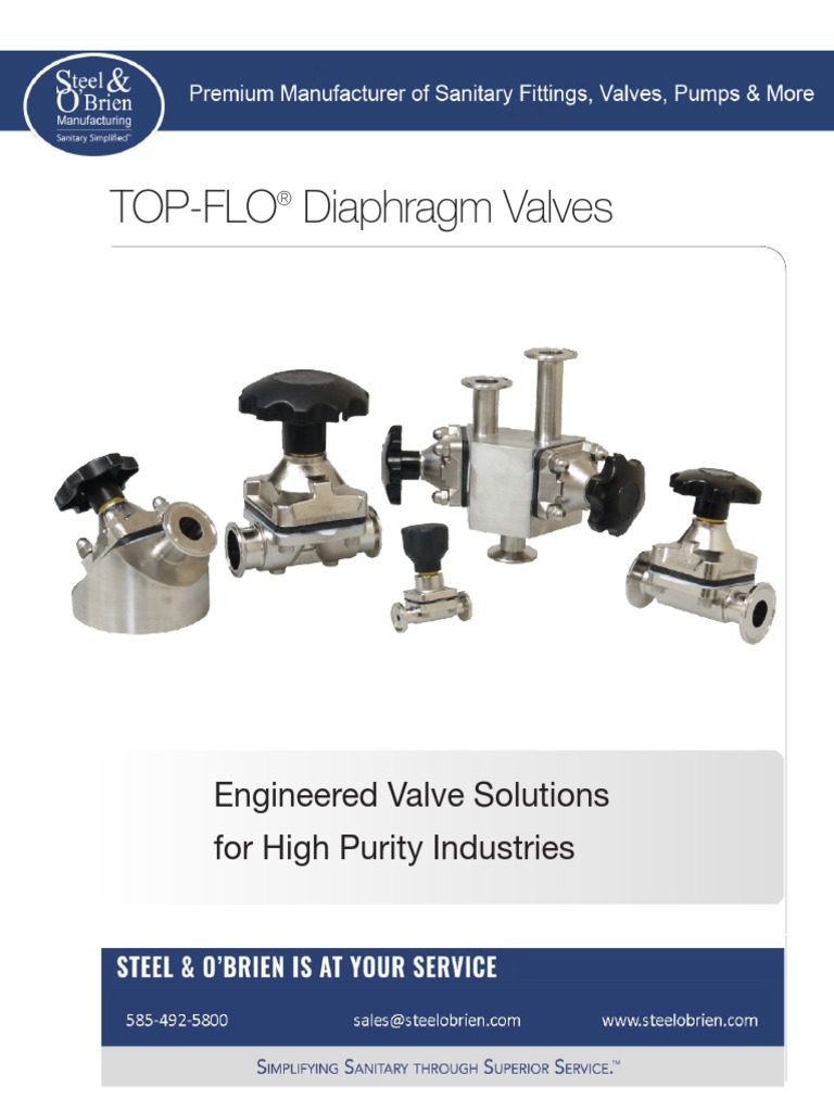 TOP FLO Diaphragm Valves | Download Free PDF | Valve | Pipe (Fluid ...