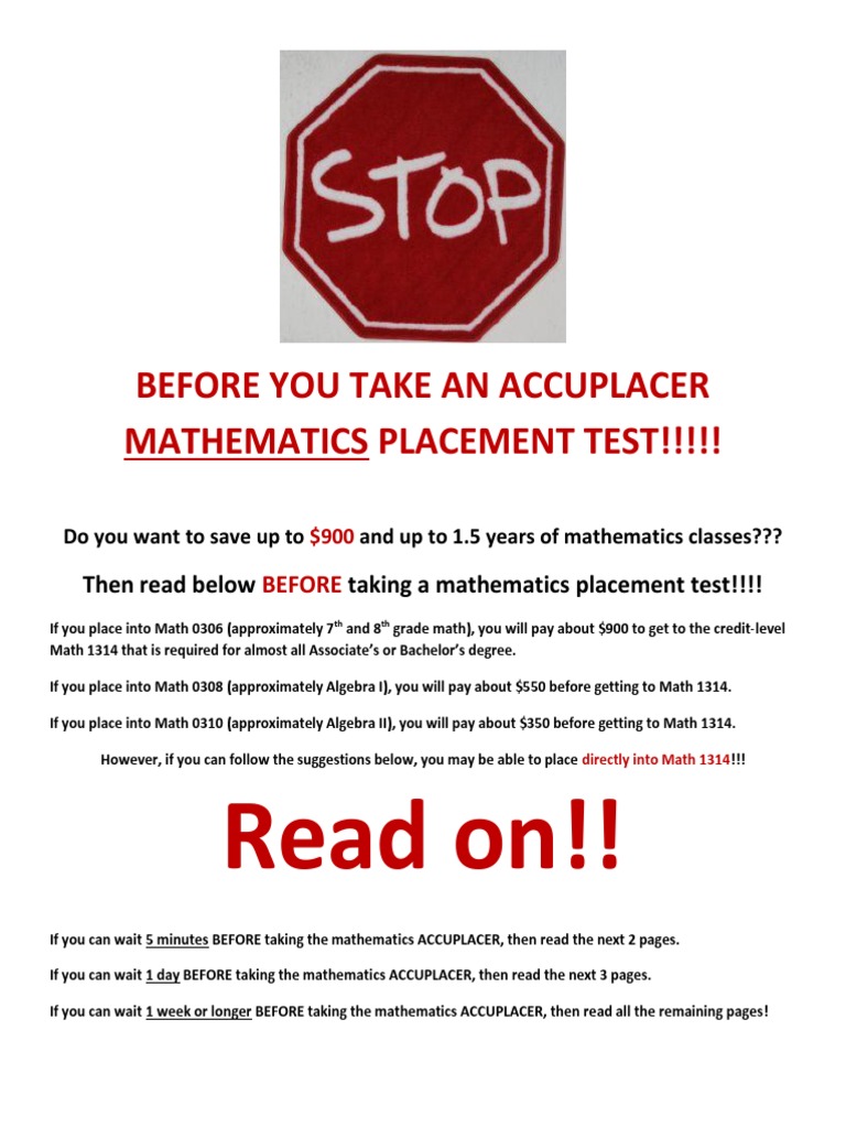 Accuplacer-Info and Links | PDF | Equations | Polynomial