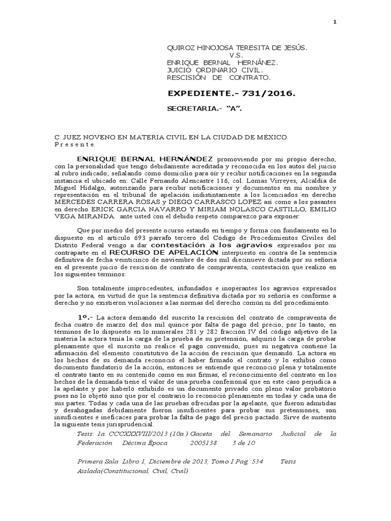 Contestación de Los Agravios.2 | PDF | Justicia | Crimen y violencia