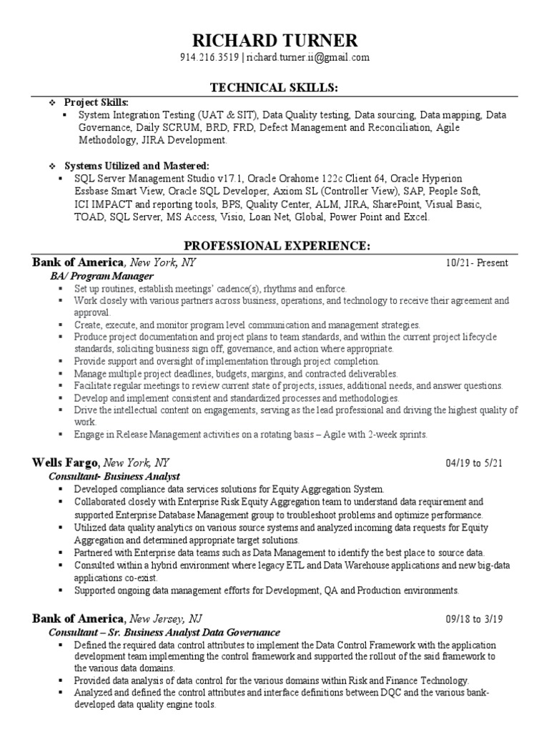 Richard Turner Resume Dec 2022 | PDF
