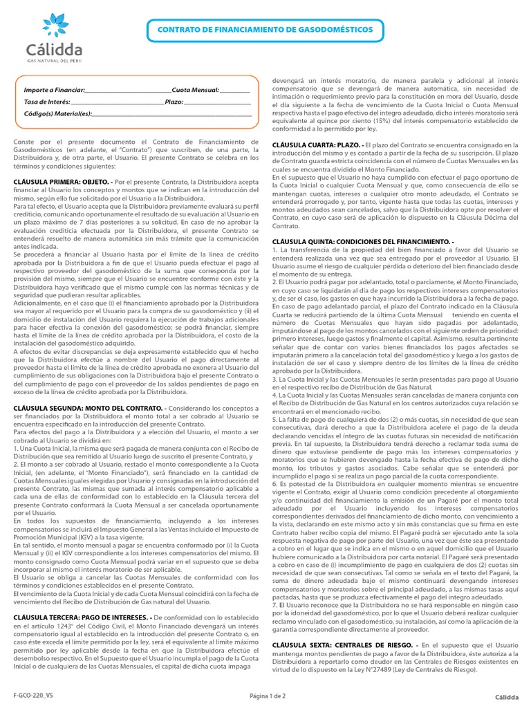 F-GCO-220 - V5 Formato de Contrato de Financiamiento de Gasodomesticos ...