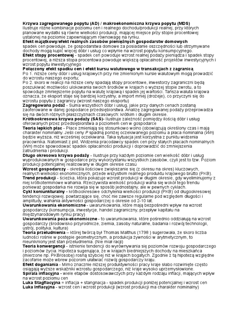 Definicje Makro 2 | PDF