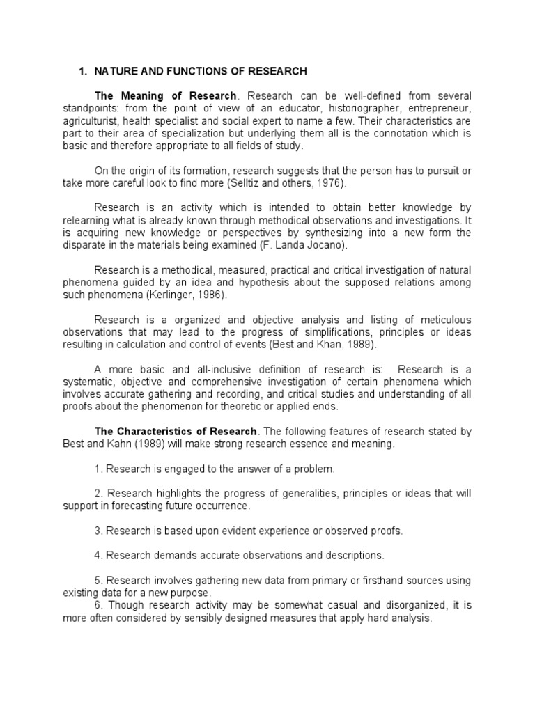 Introduction, Nature and Functions of Research | Download Free PDF ...
