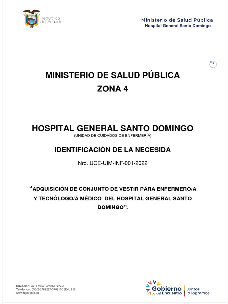 Informe de Necesidad-Signed | PDF | Hospital | Ropa