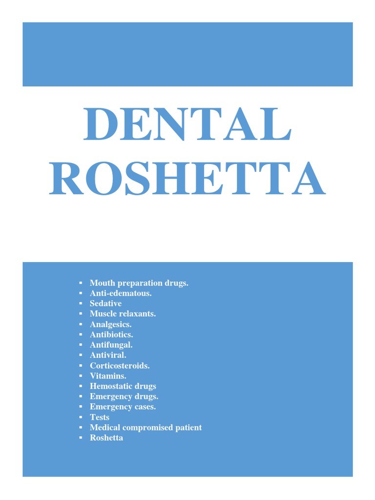 Dental Roshettta | PDF | Nonsteroidal Anti Inflammatory Drug | Candidiasis