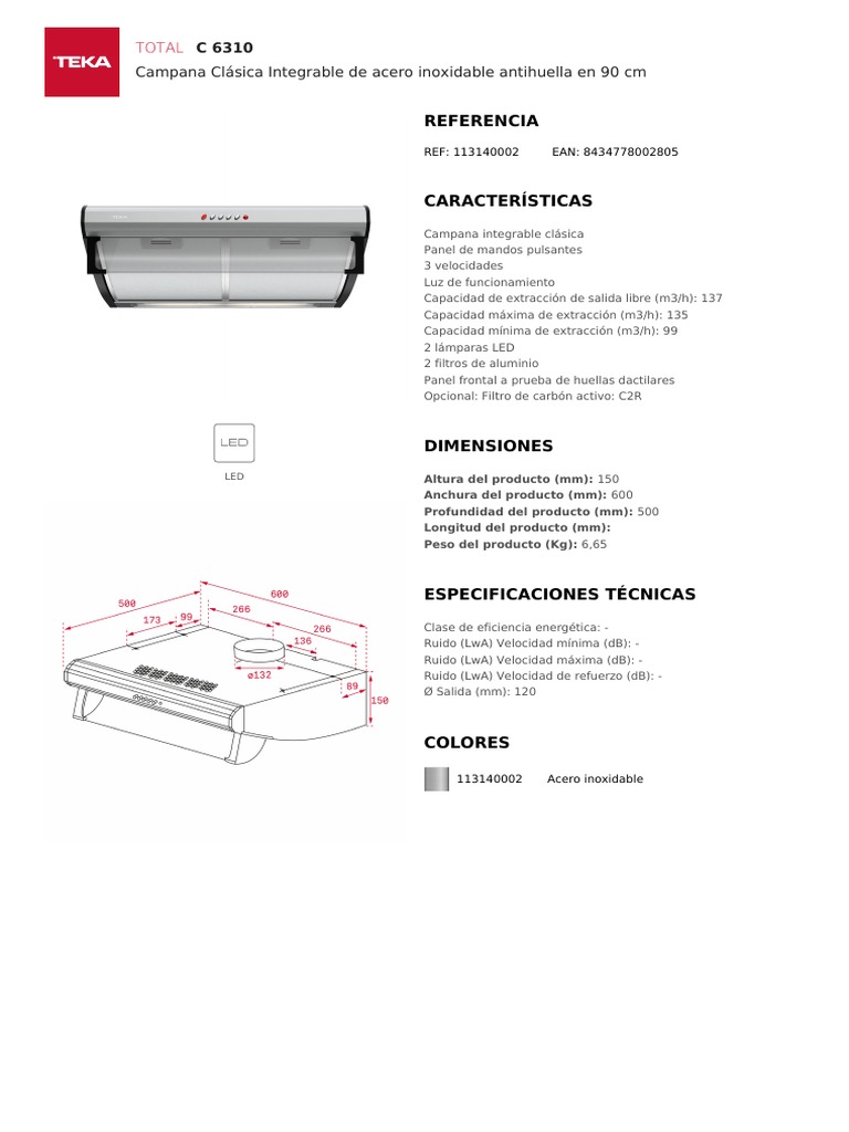 Teka Es ES C-6310 | PDF