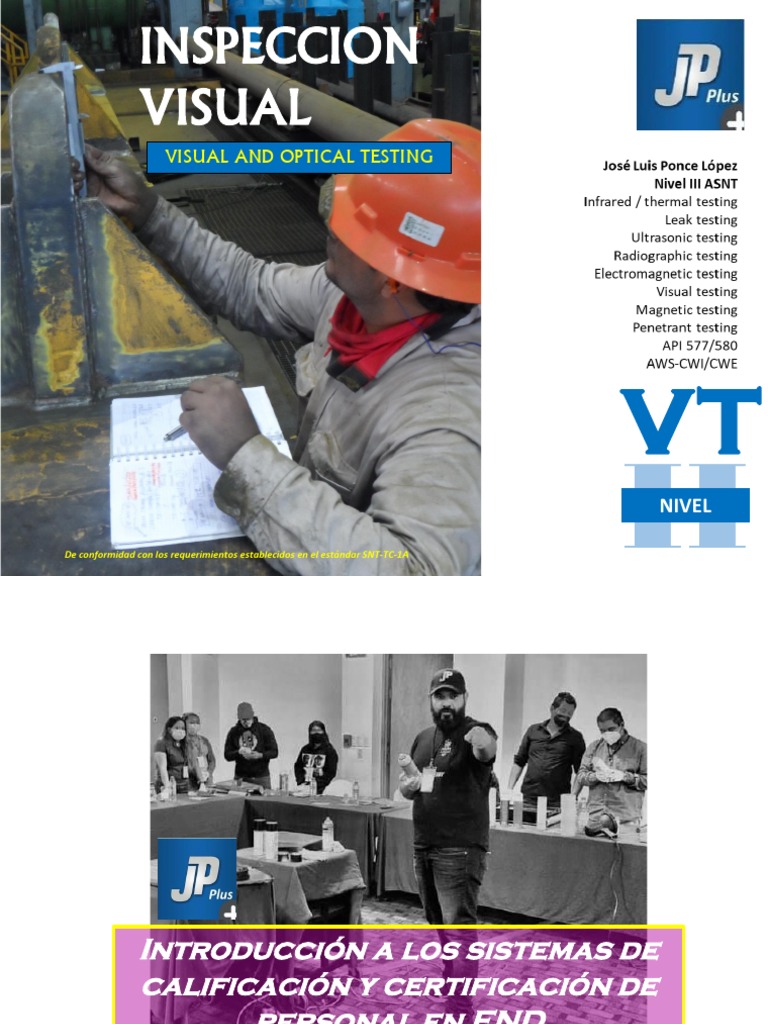 Manual de Curso Inspeccion Visual Nivel I y II | PDF | Espectro ...