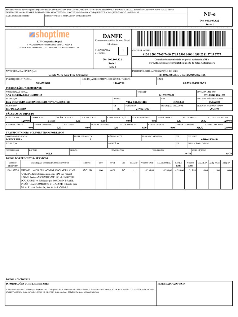 Iphone 11 Da Bia | PDF | Recibo | iOS