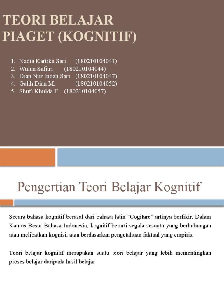 Teori Piaget | PDF