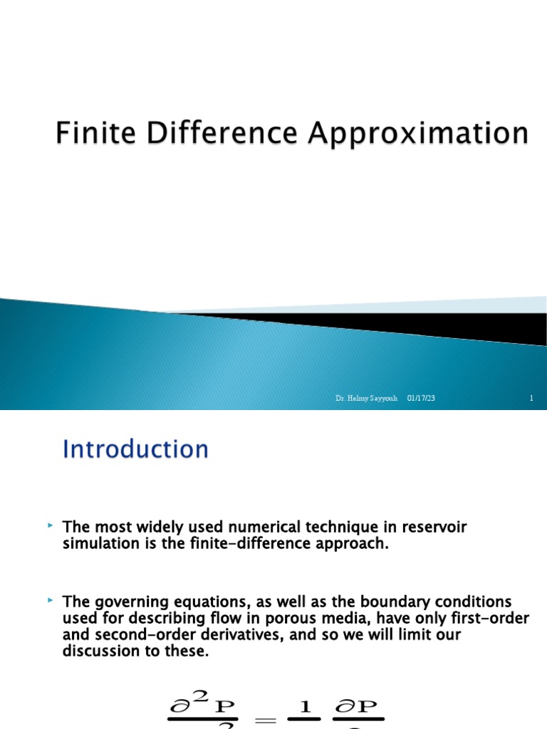 5-Finite Difference Approximation | PDF | Derivative | Finite Difference