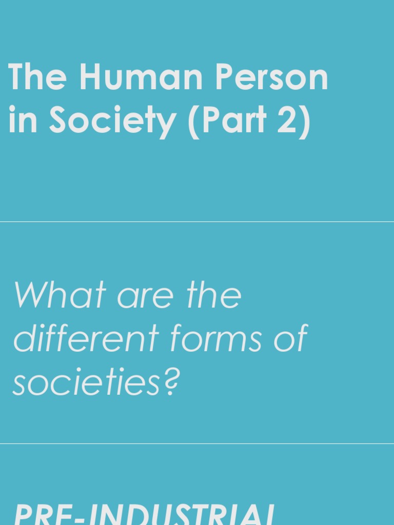 Forms of Society Explained | PDF | Society | Agriculture