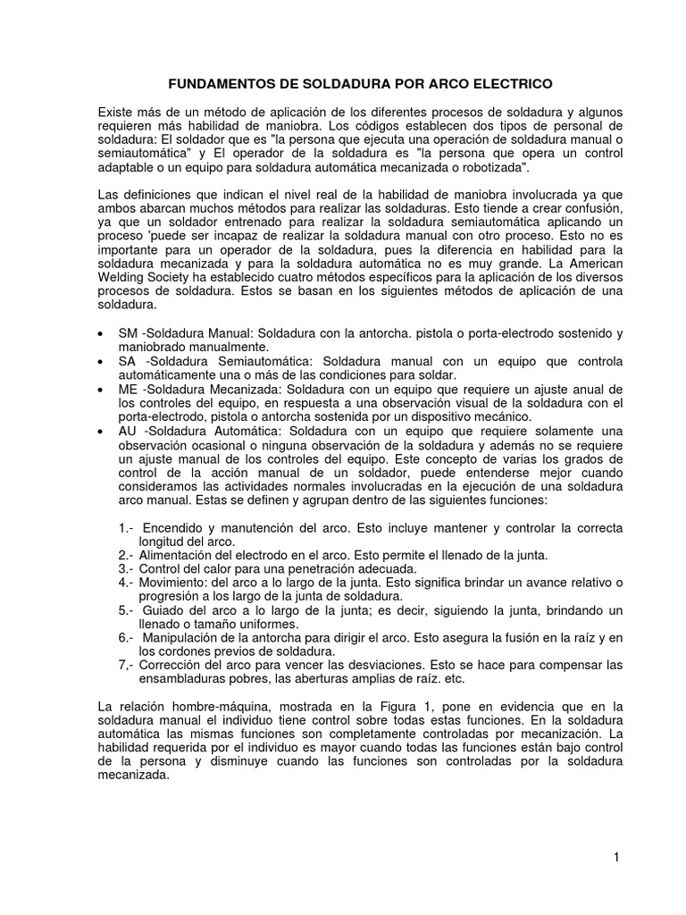 Fundamentos de Soldadura Por Arco Electrico | PDF | Construcción | Soldadura