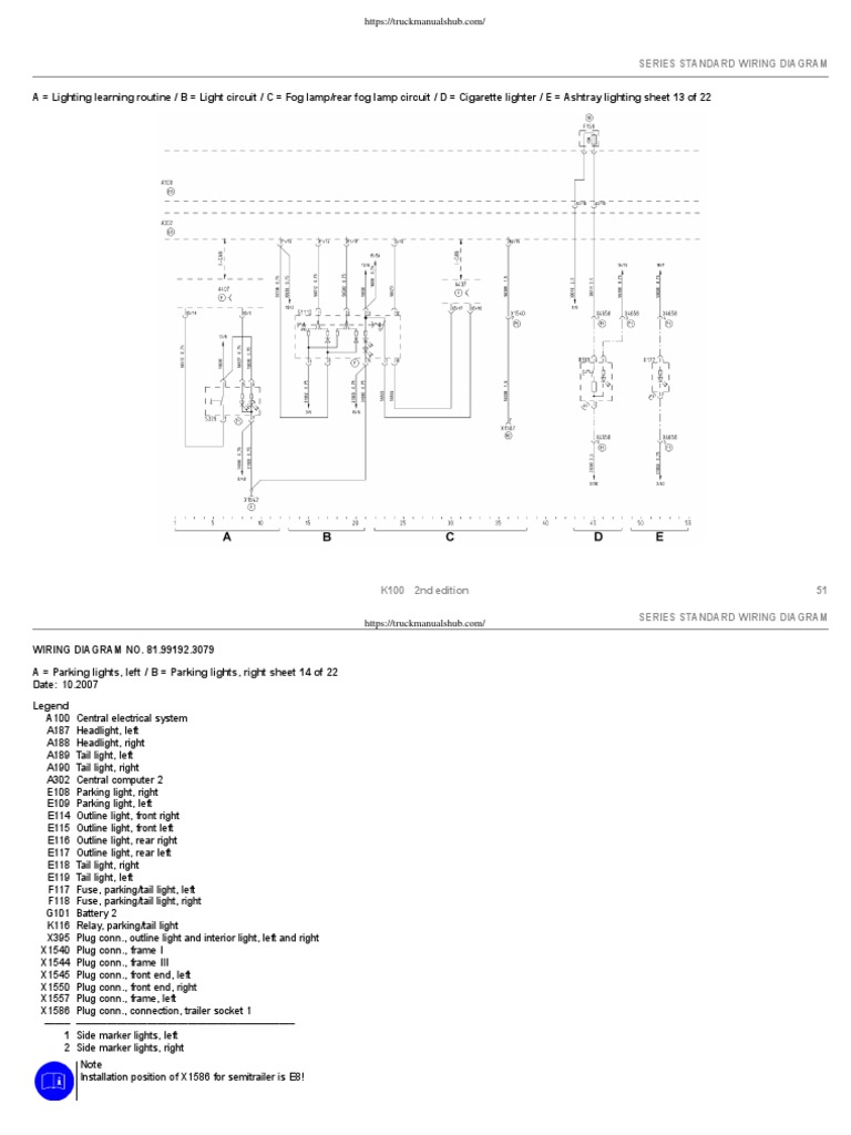 MAN TGS-TGX Wiring Diagrams Electrical System K100 (2nd Edition) (053-096) | PDF | Electrical ...