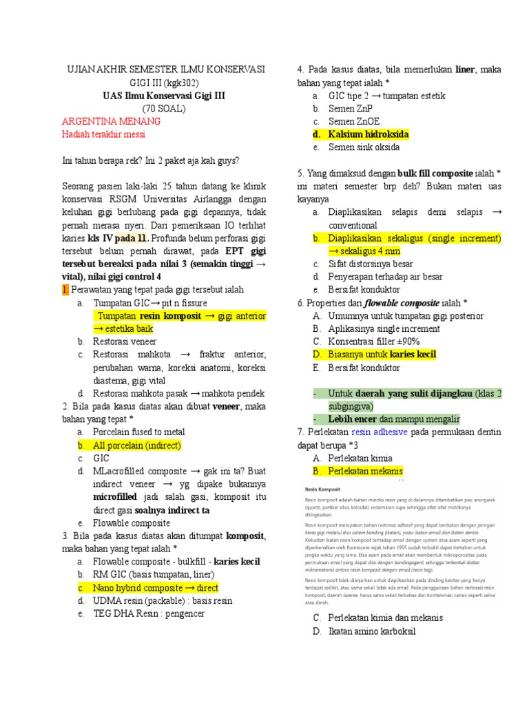 Latihan Soal Uas Konservasi Iii | PDF
