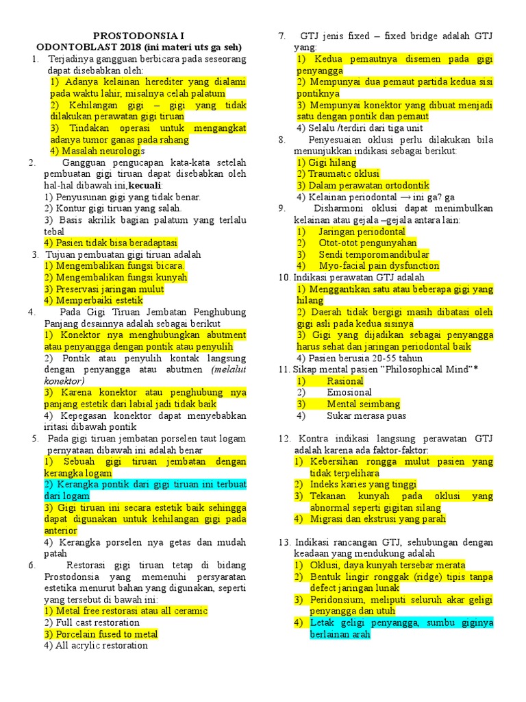 Gigi Ronggak dan Prostodonsia | PDF
