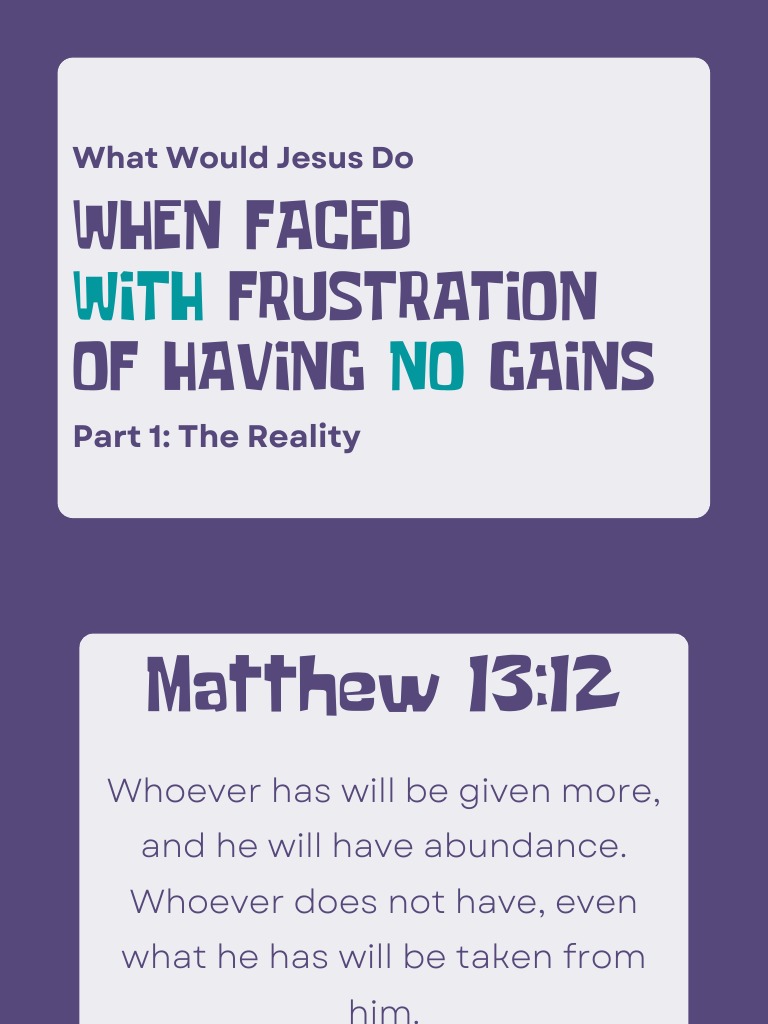Overcoming Frustration in Faith | PDF | God | Jesus