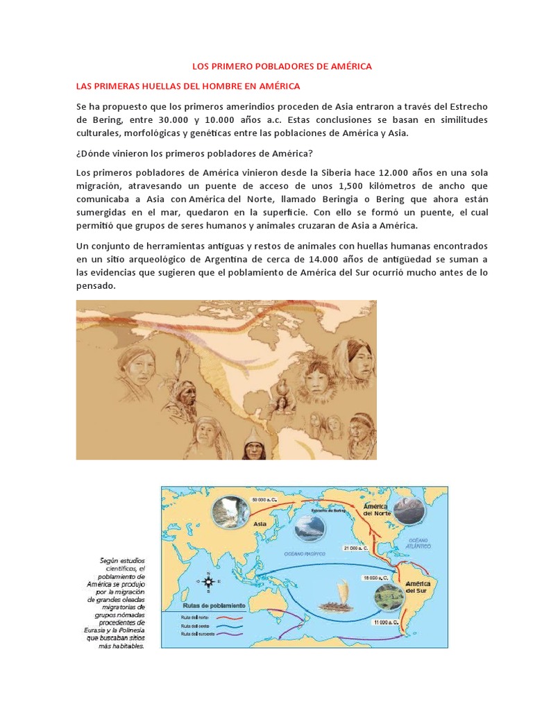 Los Primero Pobladores de América | PDF