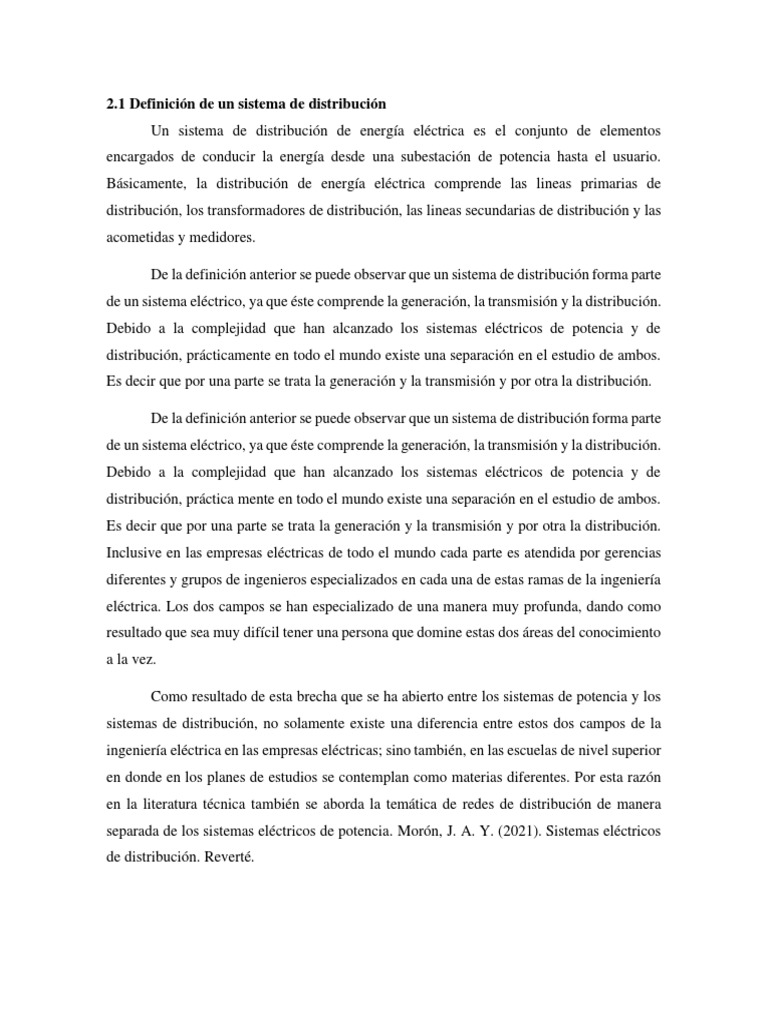 Definicion Redes de Distribucion Electrica | PDF | Ingenieria Eléctrica ...
