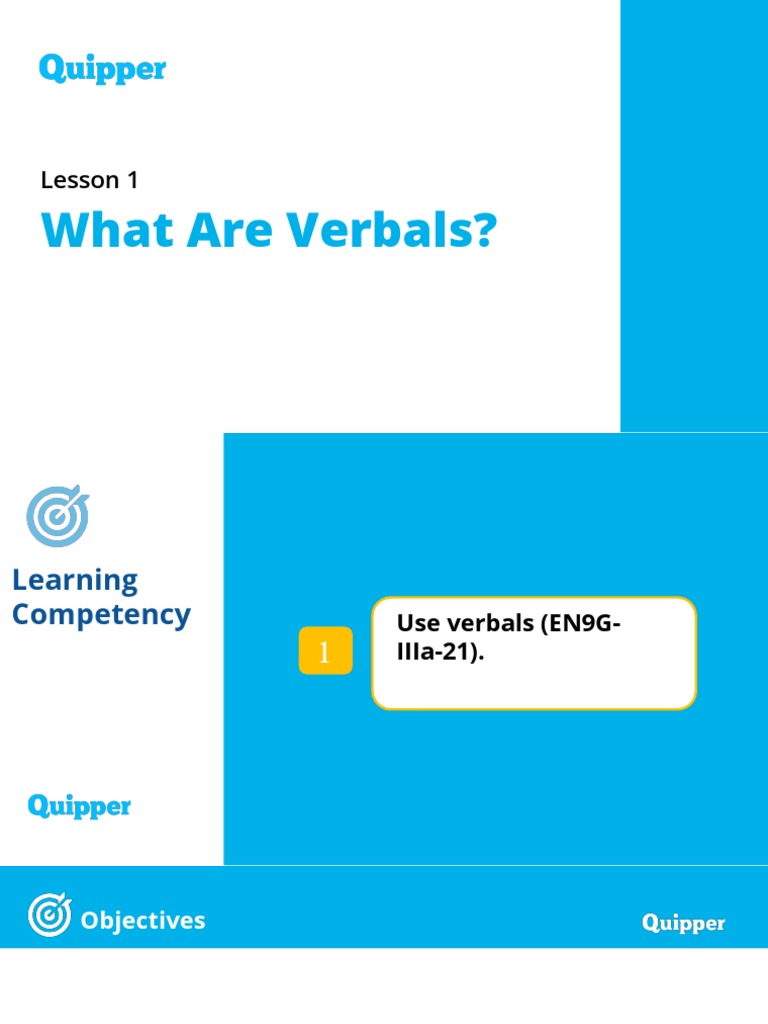 English 9 - Unit 14 - Lesson 1 - What Are Verbals | PDF | Adverb | Verb