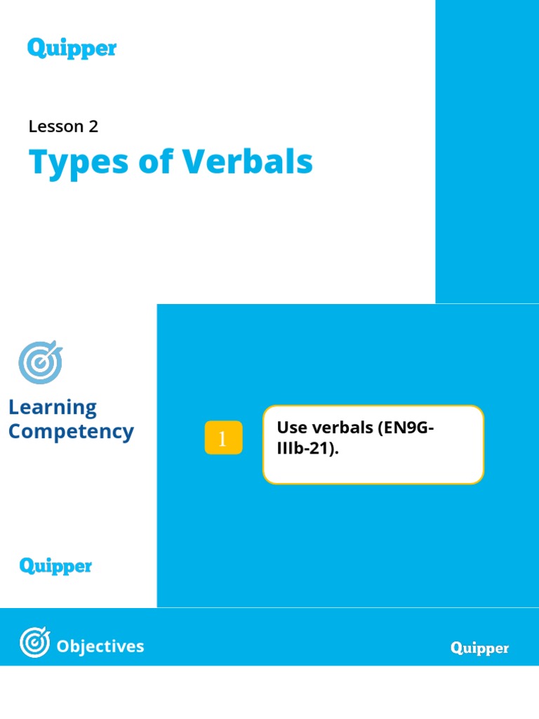 English 9 - Unit 14 - Lesson 2 - Types of Verbals | PDF | Adjective ...