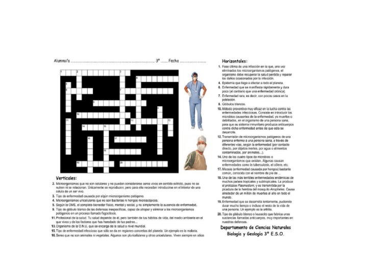 Crucigrama Salud | PDF