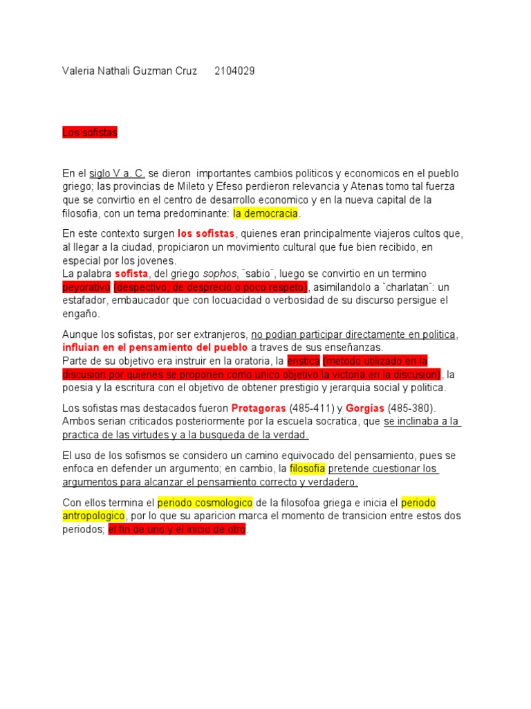 Escuela Sofista | PDF | Historia