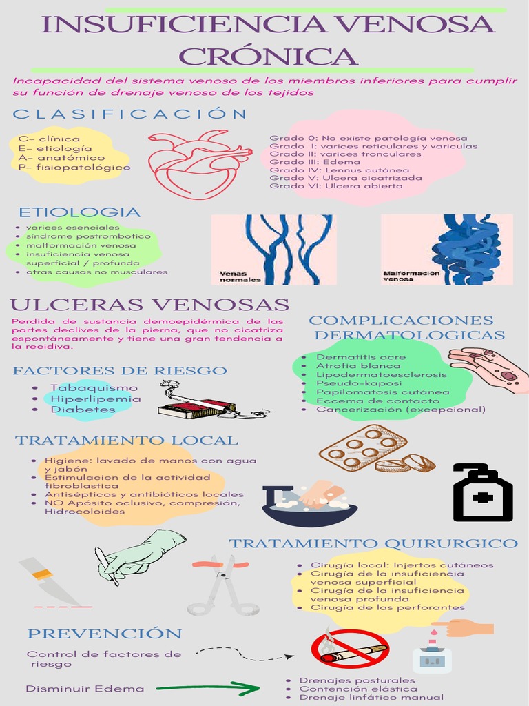 Insuficiencia Venosa Infografia | PDF | Venas varicosas | Edema