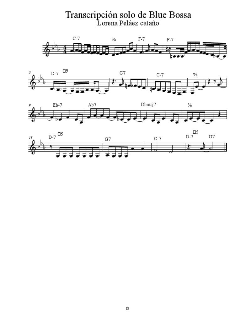 Blue Bossa PDF | PDF