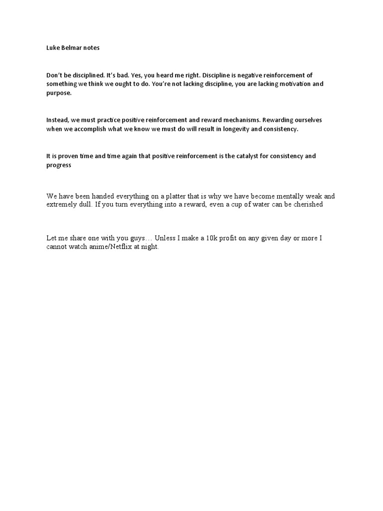 Rethinking Discipline: Embrace Motivation | PDF