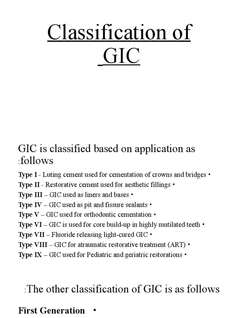 Classification of GIC | PDF | Science & Mathematics | Technology & Engineering