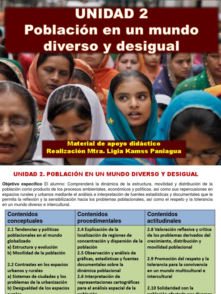 Dinámica Poblacional: Desigualdad y Diversidad | PDF | Población ...