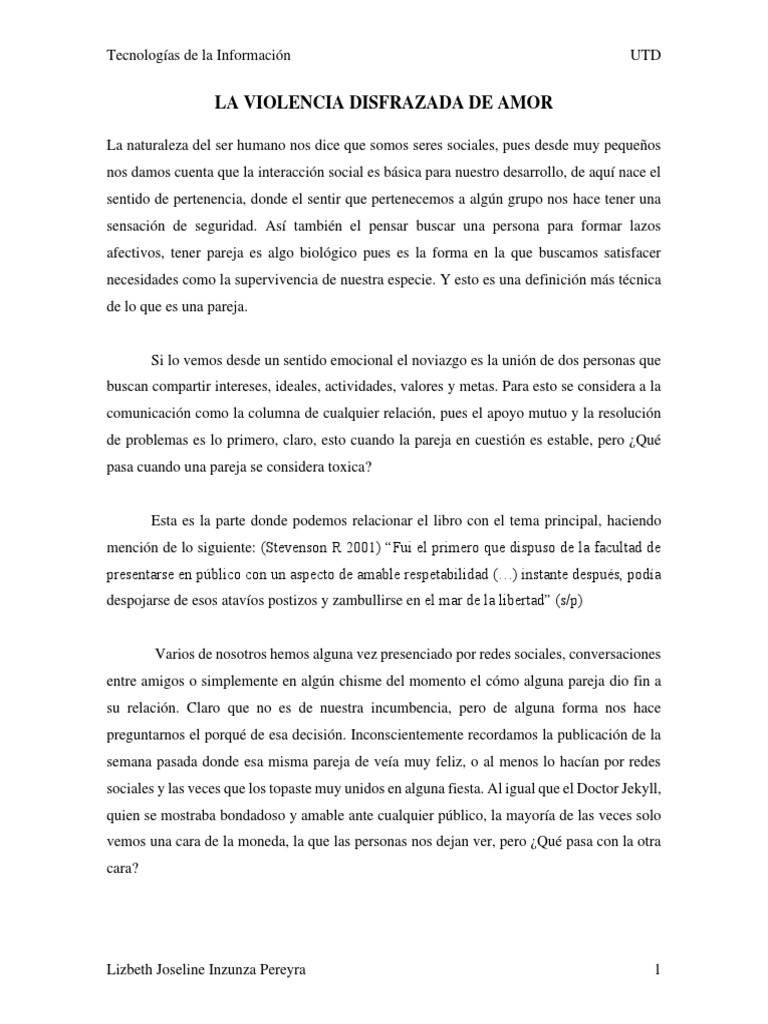 Relaciones Tóxicas: Amor y Codependencia | PDF | Amor | Extraño caso del Dr. Jekyll y el Sr. Hyde