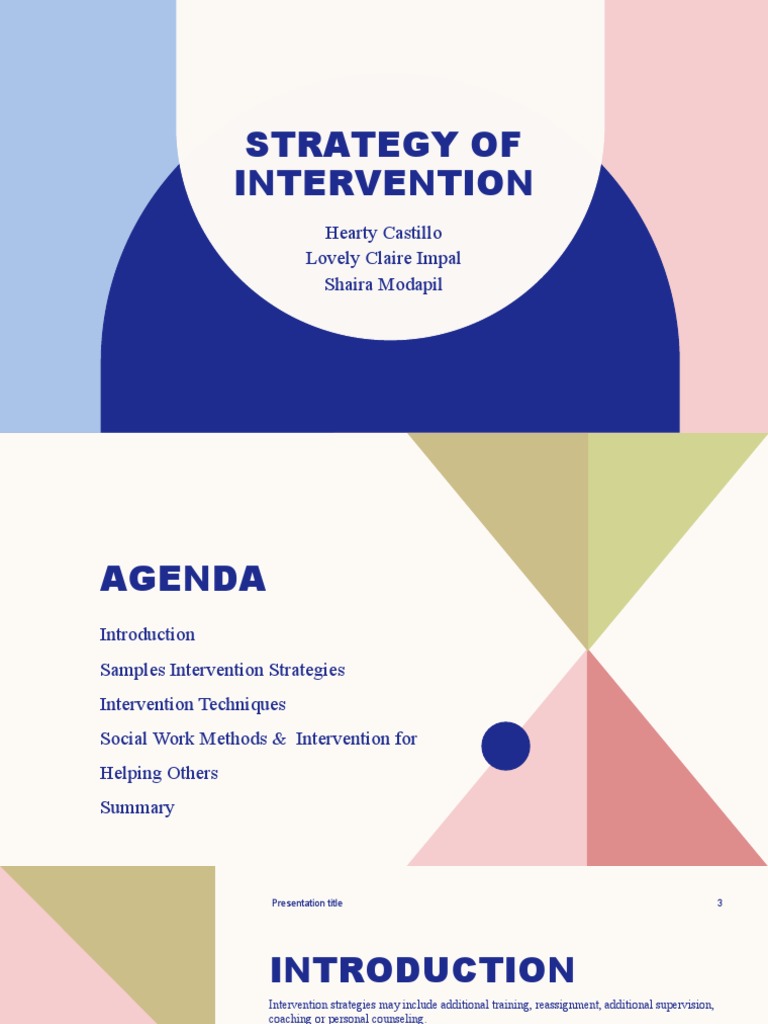 Strategy of Intervention | PDF | Intervention (Counseling) | Social Work