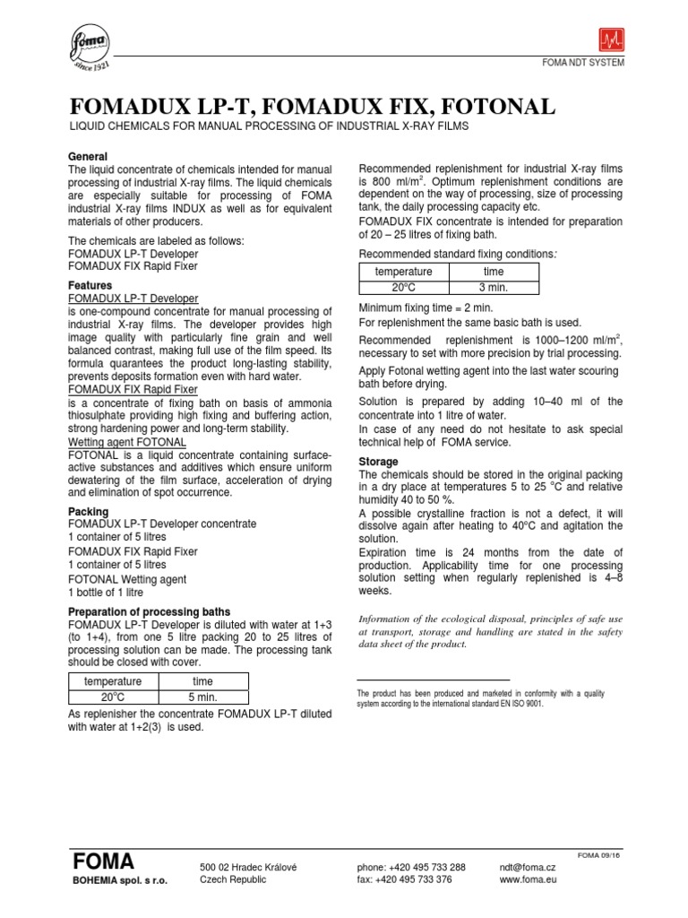 Fomadux LP T Fix Fotonal | PDF | Water | Liquids