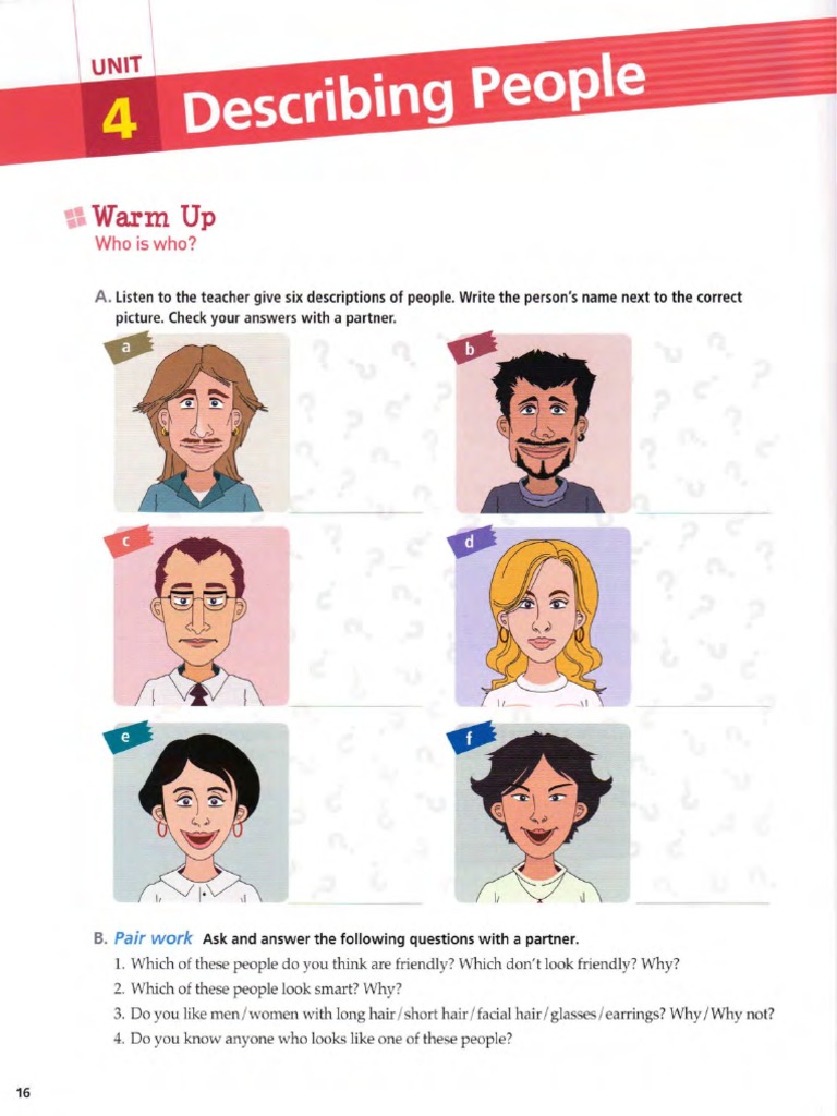1.04 - Describing People | PDF | Adjective | Grammar
