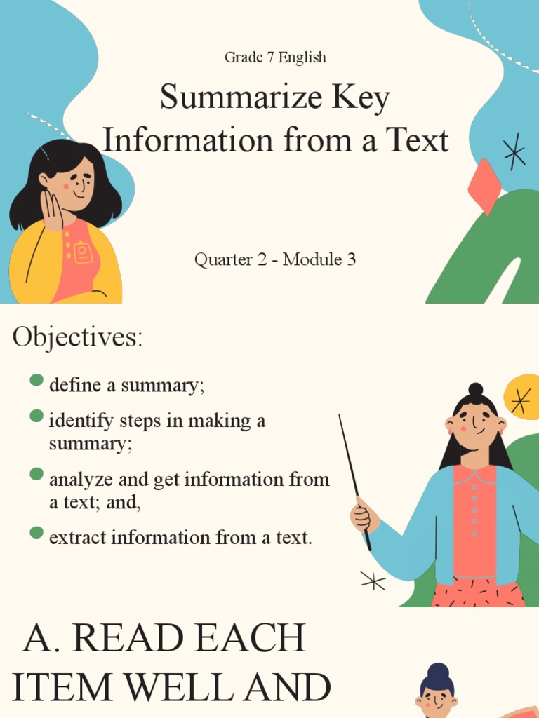 Summarizing Key Text Information | PDF