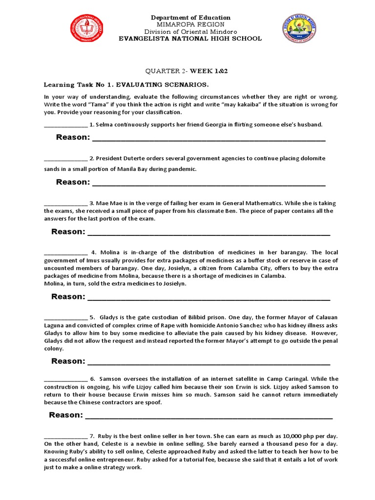 Intro To Philo Q2 Activity 1 Pdf