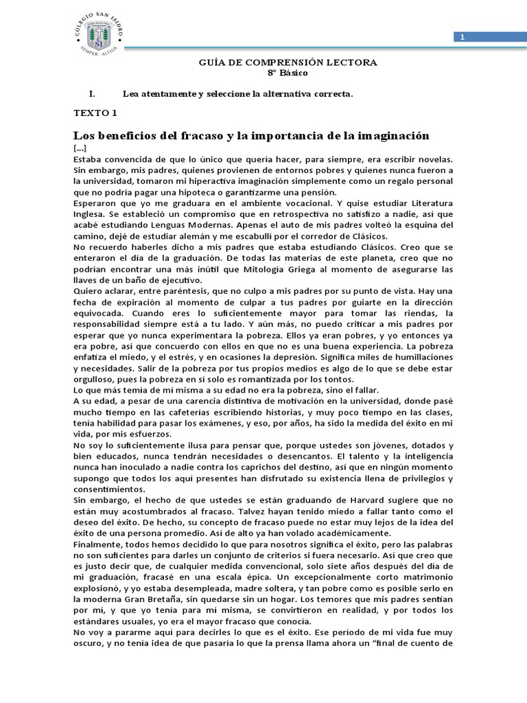 Clase 8 A Comprensión Lectora Pdf