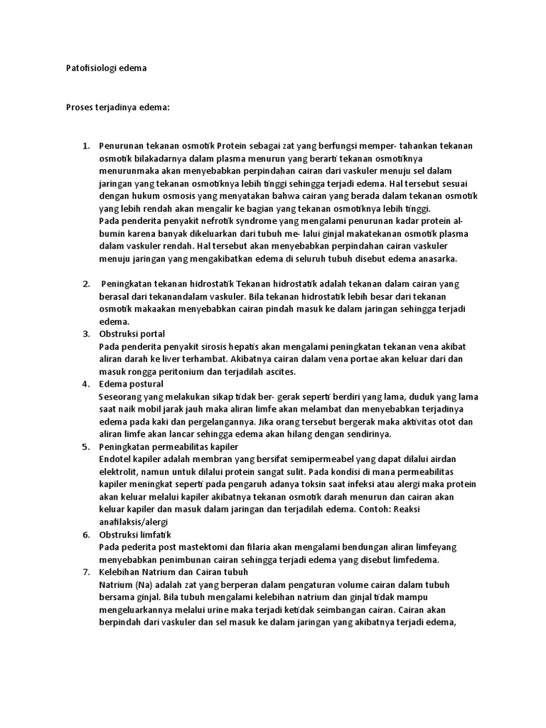 Proses Oedema | PDF