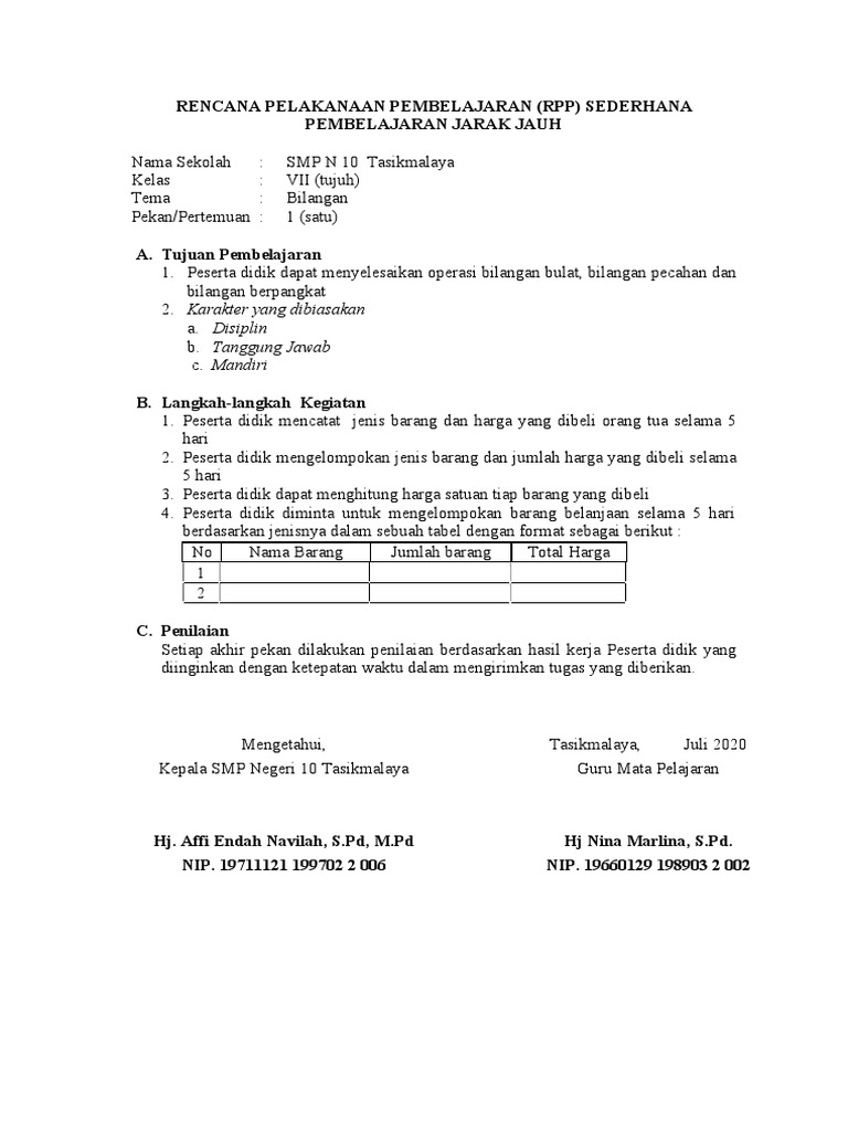 RPP MTK 7 Covid | PDF