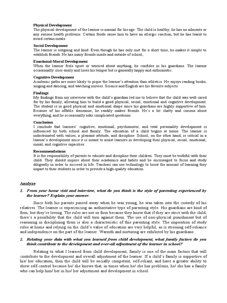 Field Study 1 Episode 4 | PDF | Learning | Parenting