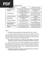 Classroom Management Matrix | PDF | Classroom | Psychology