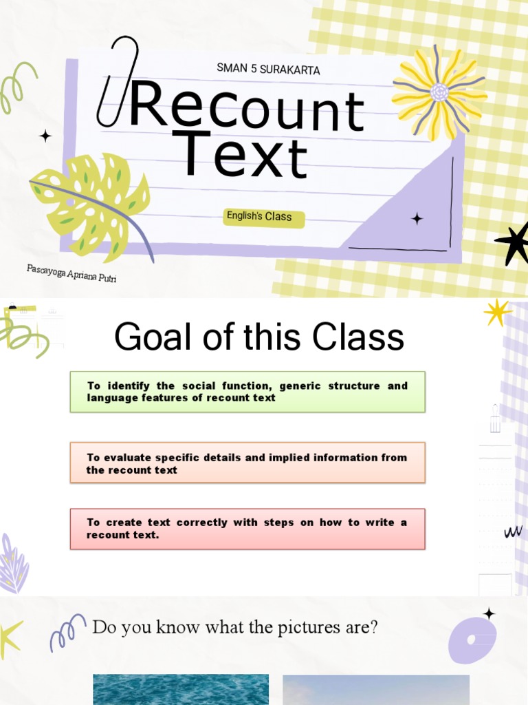 Recount Text | PDF | Cognition | Linguistics
