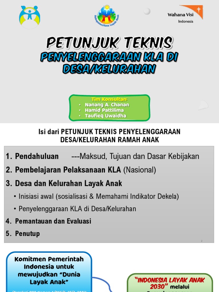 Juknis KLA Di Desa & Kelurahan - 16012023 | PDF