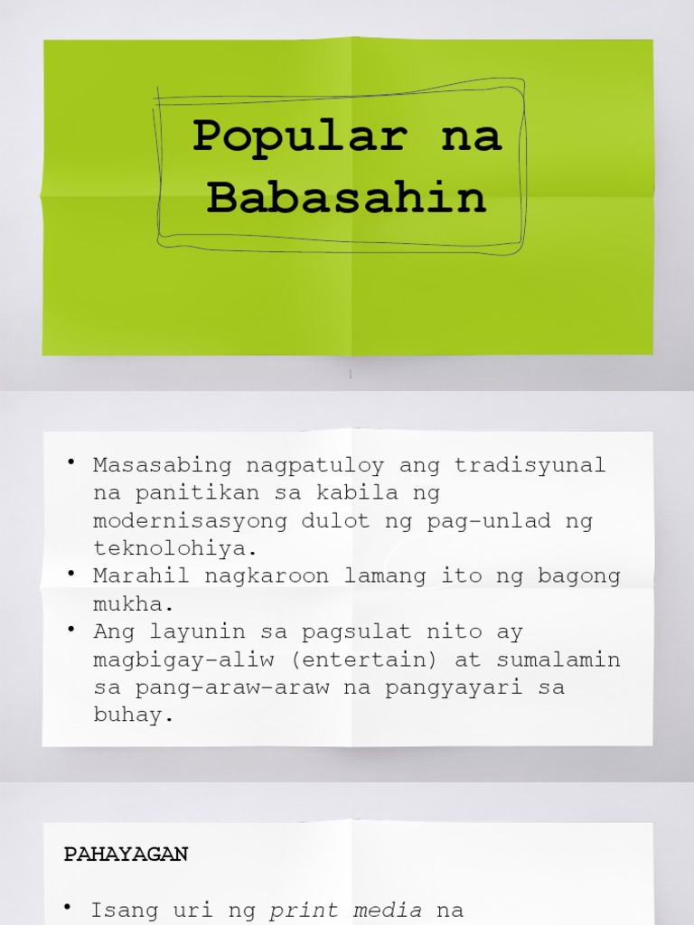 Popular Na Babasahin | PDF